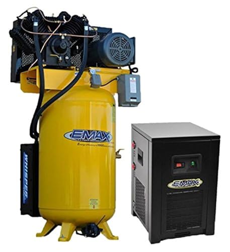 7.5 HP Quiet Air Compressor Package with 30 CFM Air Dryer, Vertical, 1 ...