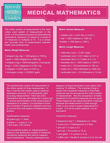 Medical Mathematics (Speedy Study Guides: Academic): 9781632870193 ...