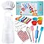 Deluxe 20 Piece Kids Kitchen Cooking & Baking Set With Apron and Real ...