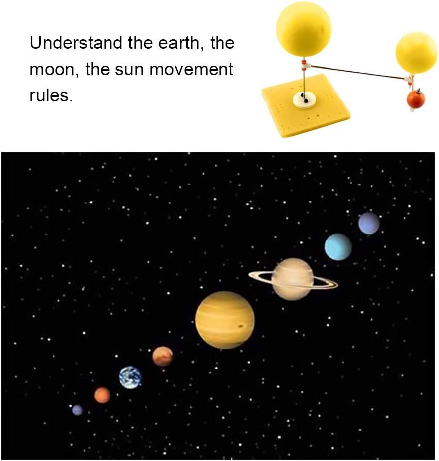 Science Model, DIY Solar System Sun Earth Moon Orbital Planetarium ...