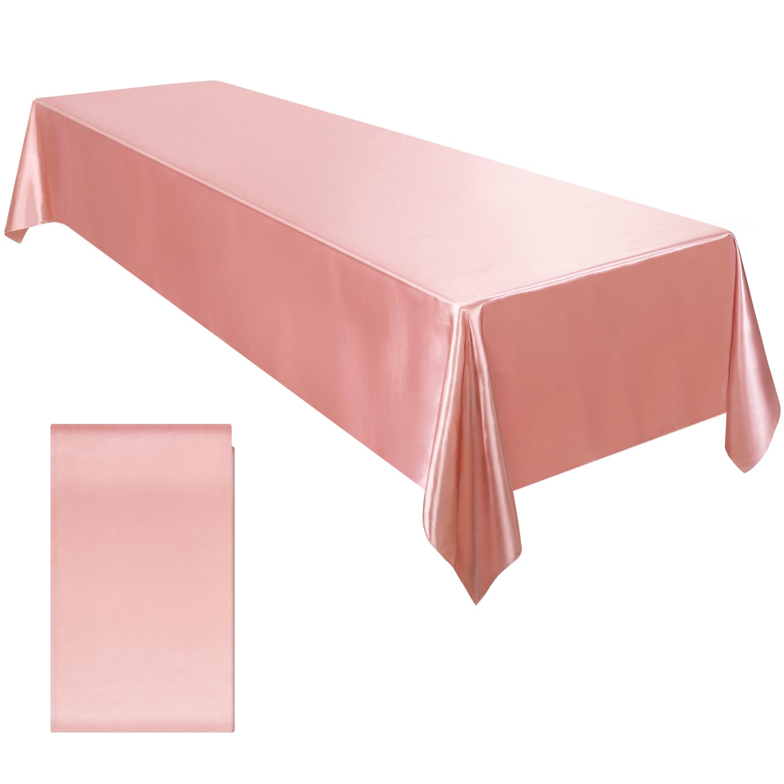 Ruisita Satin Party Tablecloth Table Cover 58 x 102 Inches Wedding ...