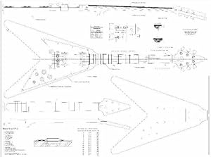 Set of 2 Guitar Plans - Gibson Flying V and Gibson Explorer -- Full ...