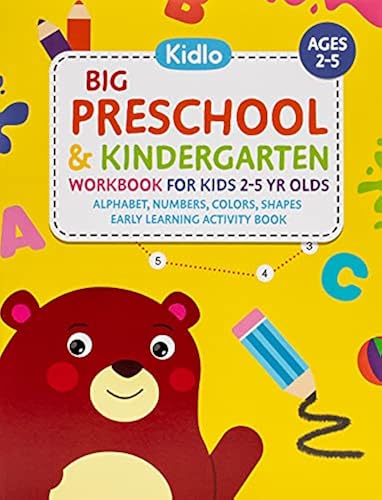 Big Preschool & Kindergarten Workbook for Kids 2 to 5 year olds ...