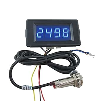 DIGITEN DC 12V 24V 4 Digital Blue LED Counter Meter Up Down+Hall ...
