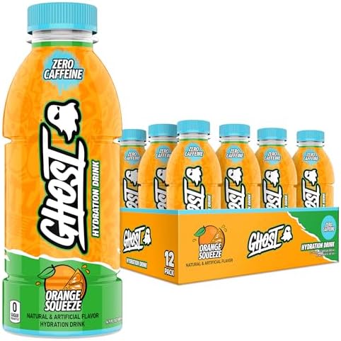 GHOST Hydration Drink, Orange Squeeze - RTD Sports Drinks with ...