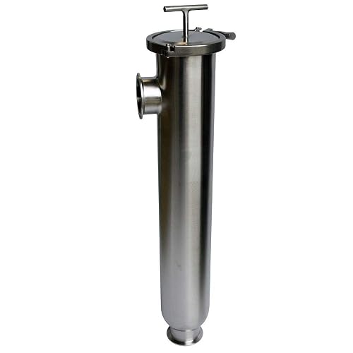 Sani-Matic Angle-Line Strainer, Side-Inlet, 2.0" Connection Size, 0.015 ...