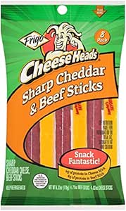FrigoCheese Heads, Sharp Cheddar Cheese Sticks and Beef Sticks, 8 ct ...