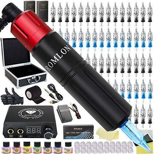 Tattoo Kit Professional Complete - Tattoo Gun Machine Kit Rotary Tattoo ...