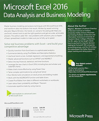 Microsoft Excel Data Analysis And Business Modeling Pricepulse