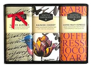 Amazon.com : Seattle Chocolates, Assorted Dark Chocolate Truffle Bars ...