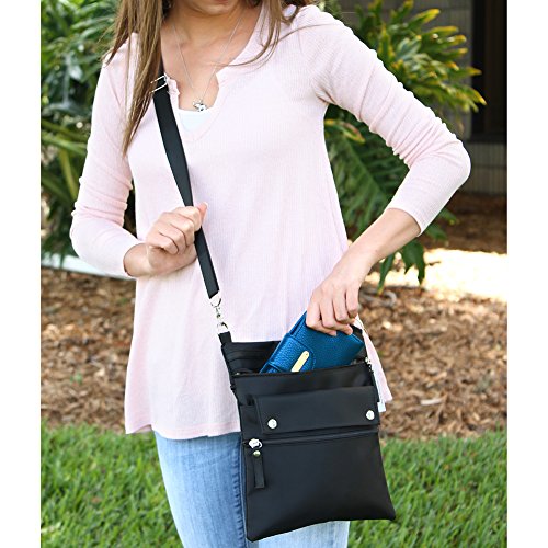 Safescan ScanSafe Journey Crossbody Bag With RFID Protection, Black on ...