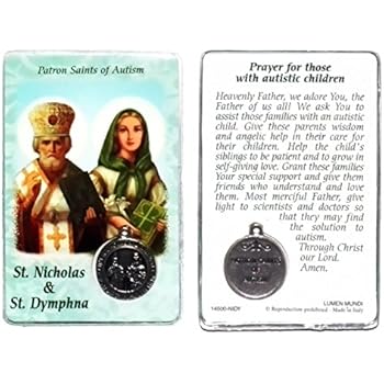 Amazon.com: Saint St St. Dymphna Prayer Card Holy Card Cards Patronage Patron Stress Anxiety ...