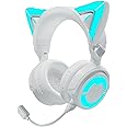 Amazon.com: YOWU Cat Ear Headphones 4GS - RGB Gaming Headset with Mic ...