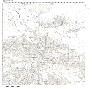 Amazon.com: San Bernardino, CA ZIP Code Map Laminated: Home & Kitchen