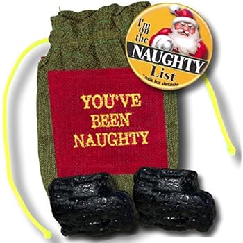 Amazon.com: Christmas Lump of Coal Naughty (with Gift Bag): Toys & Games