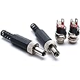 Amazon.com: Hxchen 2 Sets 5.5mm x 2.5mm Male DC Power Plug Connector & Screw Lock Female Panel ...