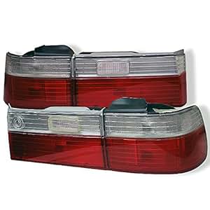 Amazon.com: For 90-91 Honda Accord Sedan CB7 Red Clear Lens 4PCS Tail ...