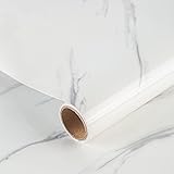 VEELIKE Matte White Marble Contact Paper for Countertops Peel and Stick ...