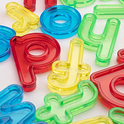 62 Pcs Plastic Practice Set Transparent Letters and Numbers Colorful ...