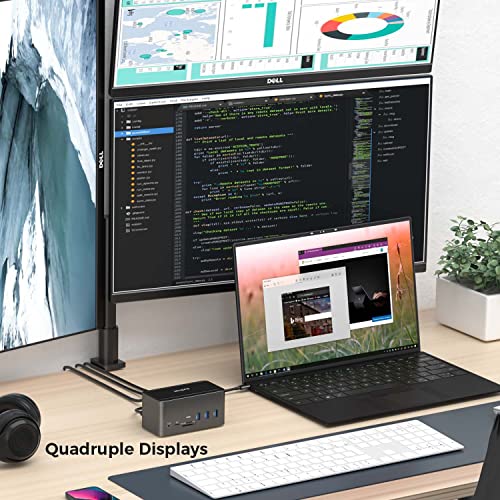 USB C Docking Station Dual Monitor for MacBook Dell XPS,Docking Station ...