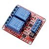 2 pcs 5V 2 Channel DC 5V Relay Module with Optocoupler High/Low Level ...