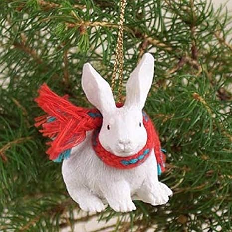 White Rabbit Ornament: Amazon.co.uk: Kitchen & Home