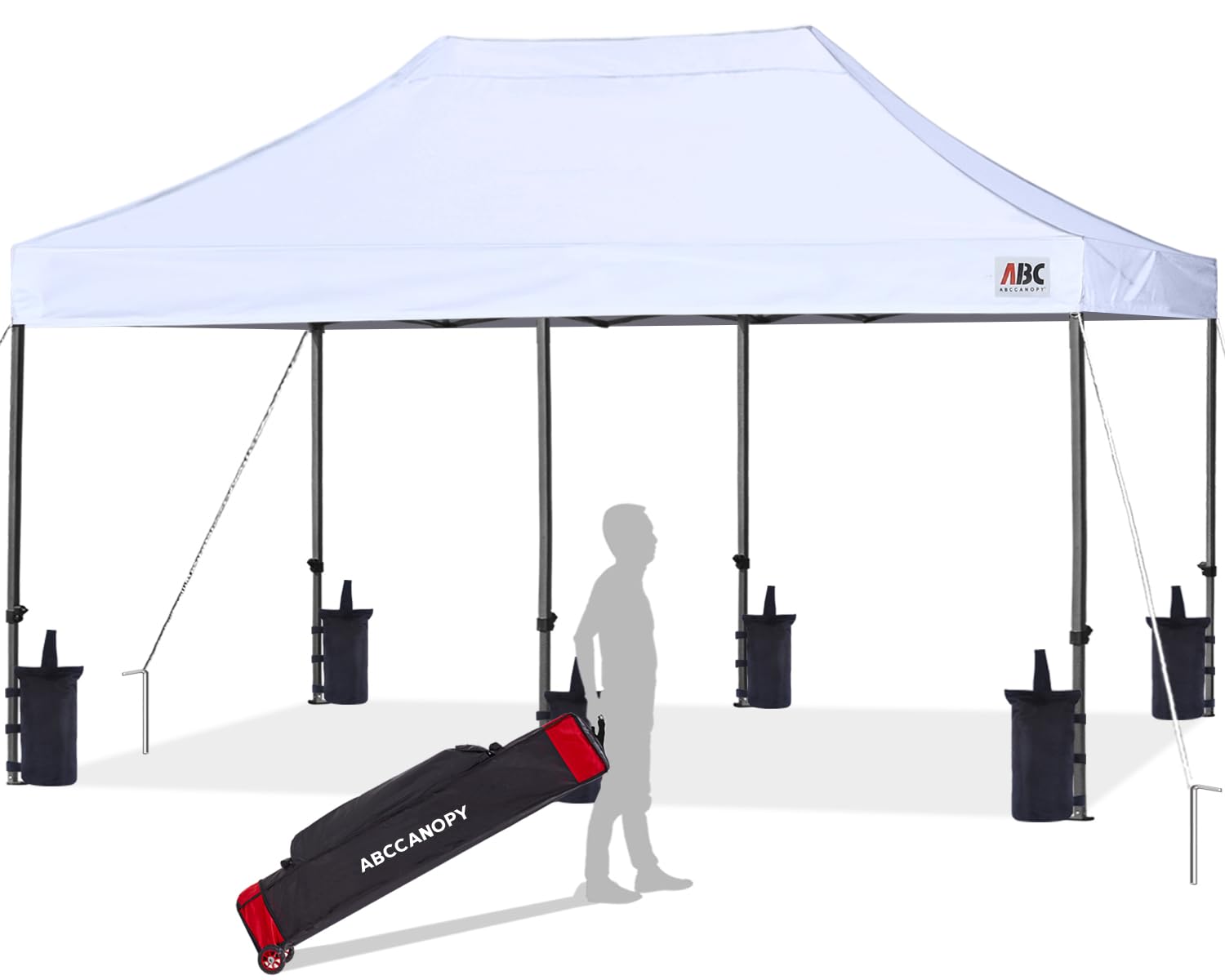 ABCCANOPY Patio Pop Up Canopy Tent 8x16 Commercial-Series (White) for ...