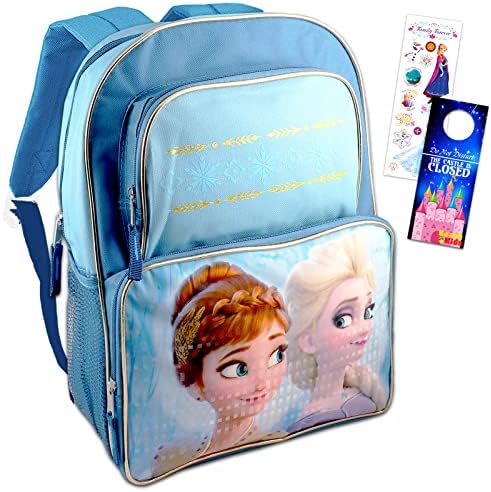 Disney Frozen Anna And Elsa Backpack For Girls ~ 2 Pc Bundle With 16 ...