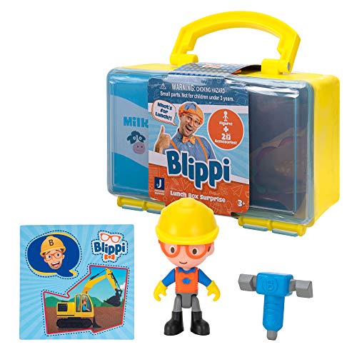 Blippi Lunch Box Surprise 2 Pack, Construction and Firefighter 3-Inch ...