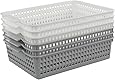 Amazon.com: Jekiyo Plastic Basket Tray, Office Paper Tray Organizer, 6 ...