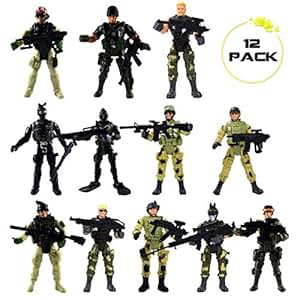 Amazon.com: DC-BEAUTIFUL 12 Pack Military Soldier Special Forces SWAT ...