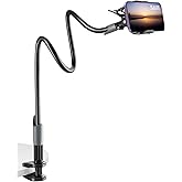 Amazon.com: Cell Phone Holder for Bed Gooseneck Bedside Phone Holder ...