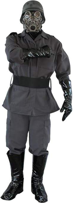 Amazon.com: Chemical Warfare Military Complete Adult Costume with Mask ...