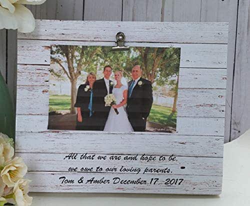 Amazon.com: Personalized wooden Wedding picture frame, Photo frame for ...