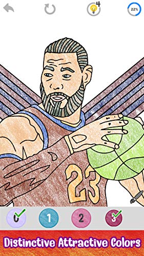 Amazon.com: Basketball Color By Number - Glitter, Crayon Paint Book ...