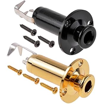 Amazon.com: Acoustic Electric Guitar Bass Output Jack Strap Button ...