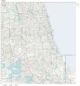Amazon.com: Working Maps Zip Code Wall Map of Chicago, IL Zip Code Map ...