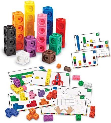 HOOME Early Math Mathlink Cube Activity Set - Set of 100 - Connecting ...