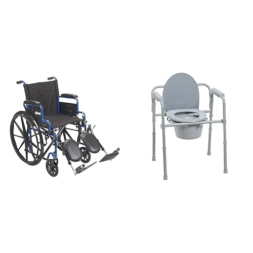 Drive Medical BLS18FBD-ELR Blue Streak Lightweight Wheelchair with ...