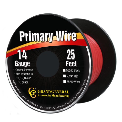 GG Grand General 55241 Red 14-Gauge Primary Wire, 25 Ft | Pricepulse