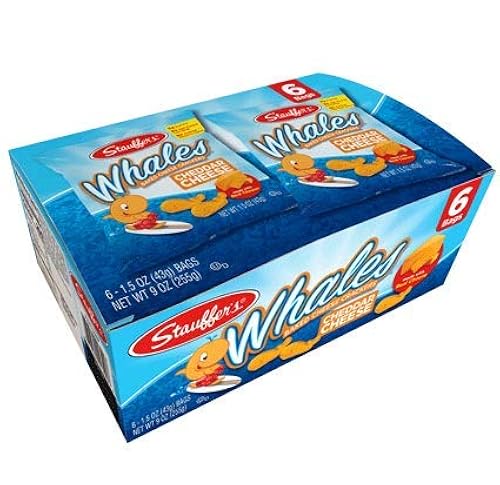 Stauffer's Baked Cheddar Whale Cheese Cracker Snack Packs, 1.5 Ounce ...