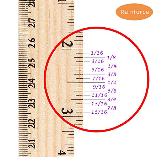 Wooden rulers 12 inch Bulk School Ruler for Student Wood Ruler 48 Pack ...