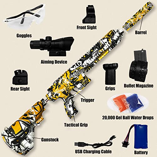 Splat Ball Gun Splatter Gun Electric Ball Water Guns Blaster M 416 with ...