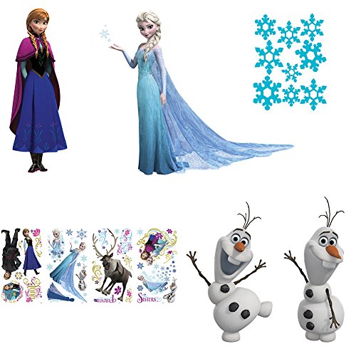 Buy Giant Anna w/Cape Elsa Olaf Decals Frozen Decals and Snowflake ...