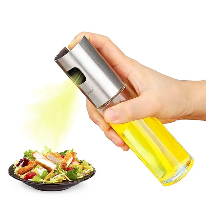 Buy REMANG Olive Oil Sprayer, Stainless Steel Glass Oil Spray Bottle ...