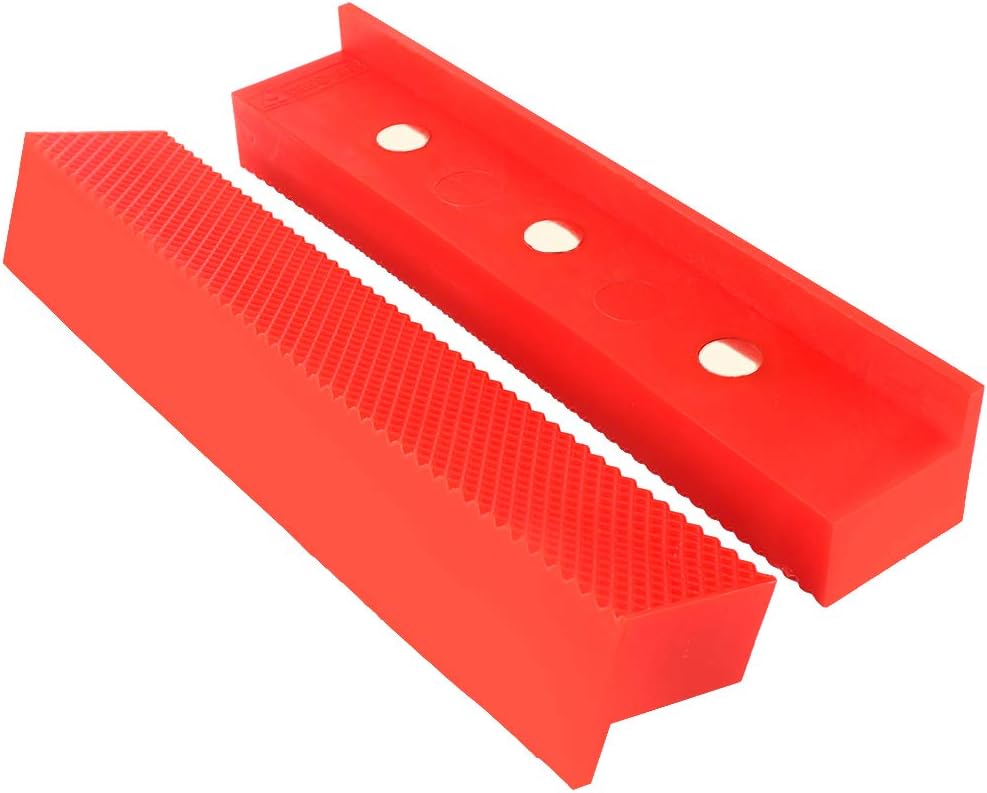 TRISENSE 6" Vise Jaw Pads, Non Marring Soft Jaws, Magnetic Vice Jaw ...