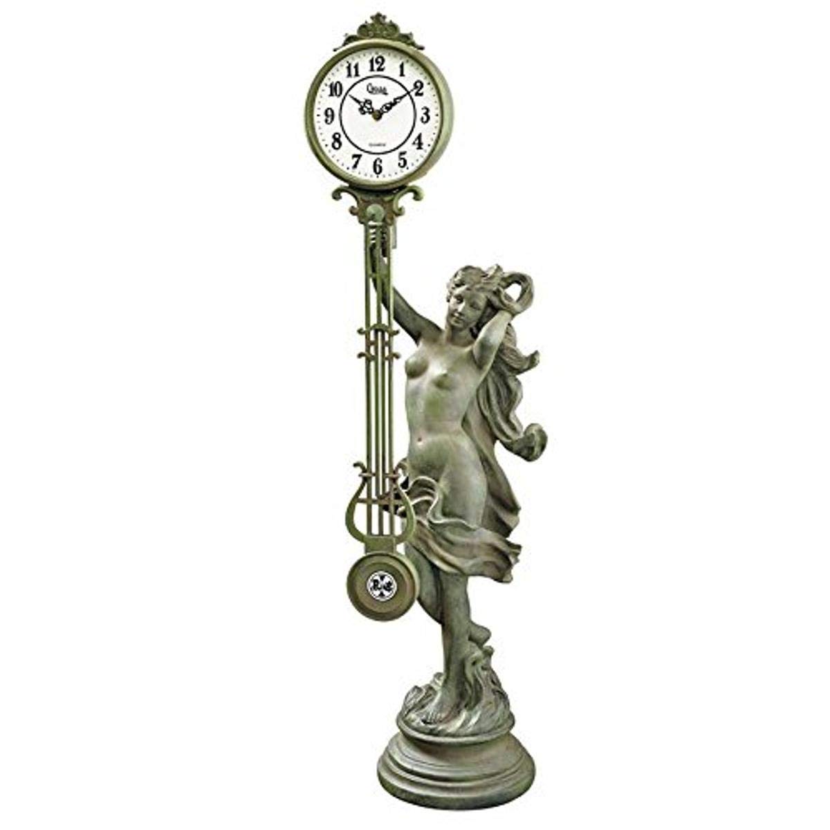 Mua Design Toscano Woman Patroness of Time Swinging Pendulum Clock ...