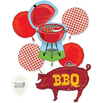 Amazon.com: BBQ Cookout Birthday PARTY Balloons Decorations Supplies ...