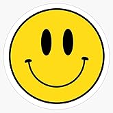 Amazon.com: Be Happy | Happy Face | Smiley | Bumper Sticker Decal 5 ...