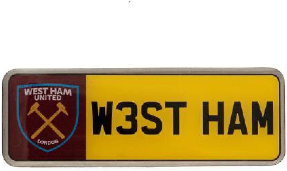 Official West Ham United FC Number Plate Badge: Amazon.co.uk: Clothing